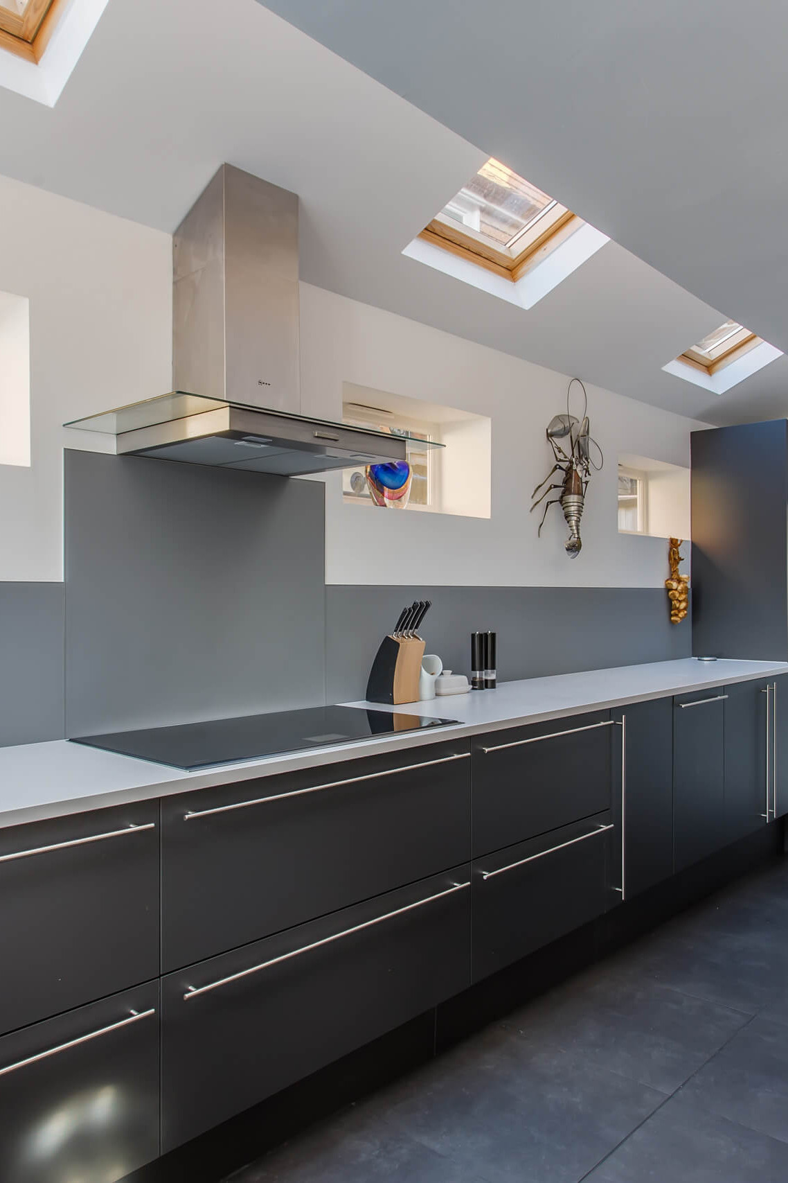 Dark Kitchen for a Light Room - Portrait Kitchens